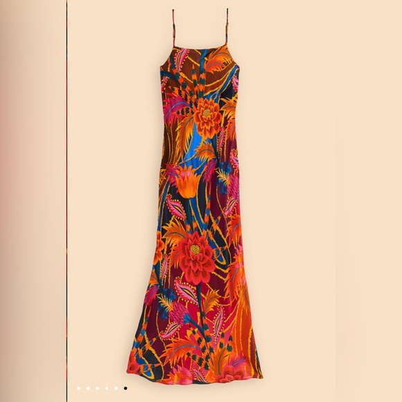 FARM Rio | Dresses | Farm Rio Vintage Wave Multicolor Maxi Dress | Poshmark